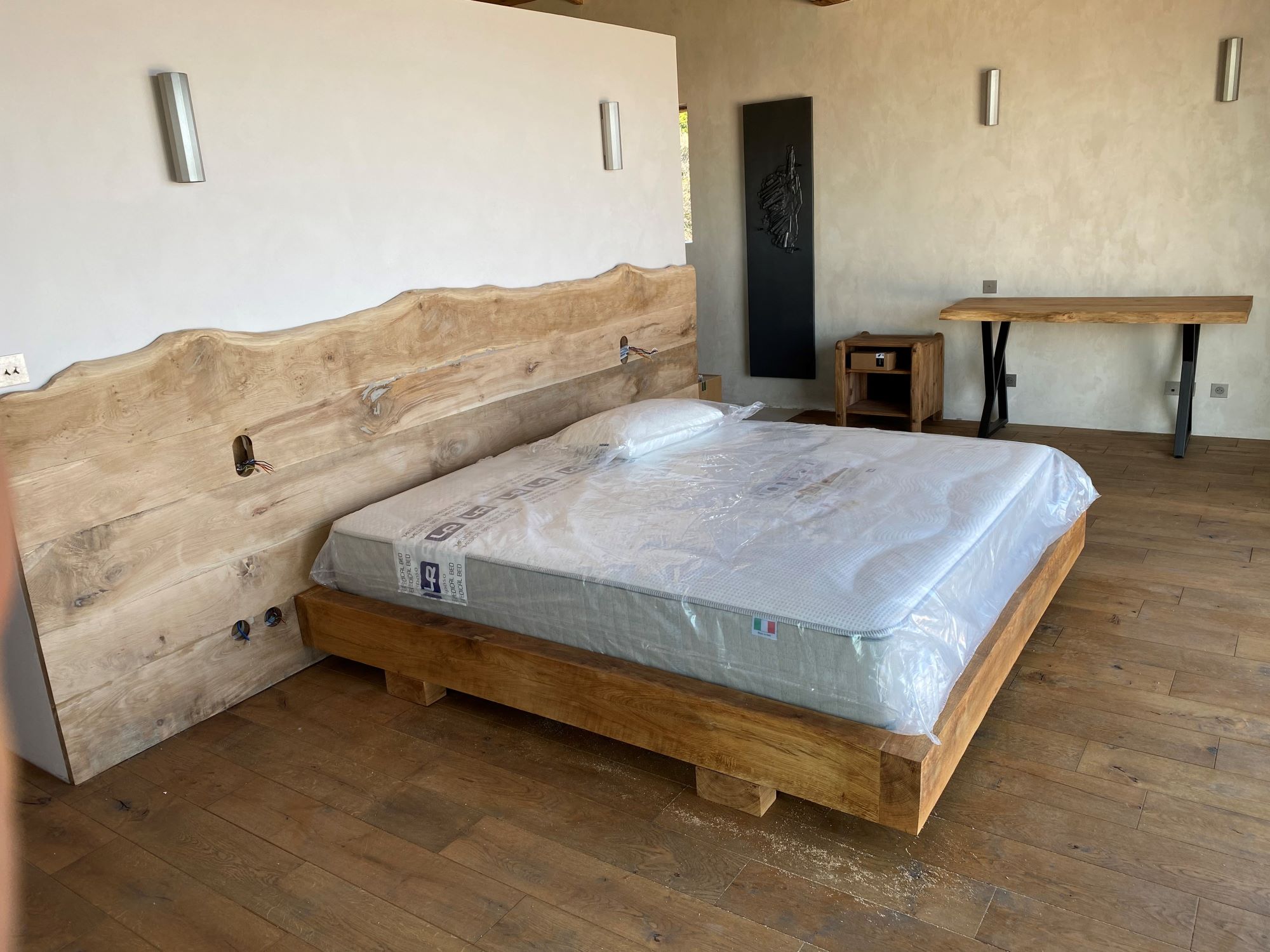 Tête De Lit En Bois Brut